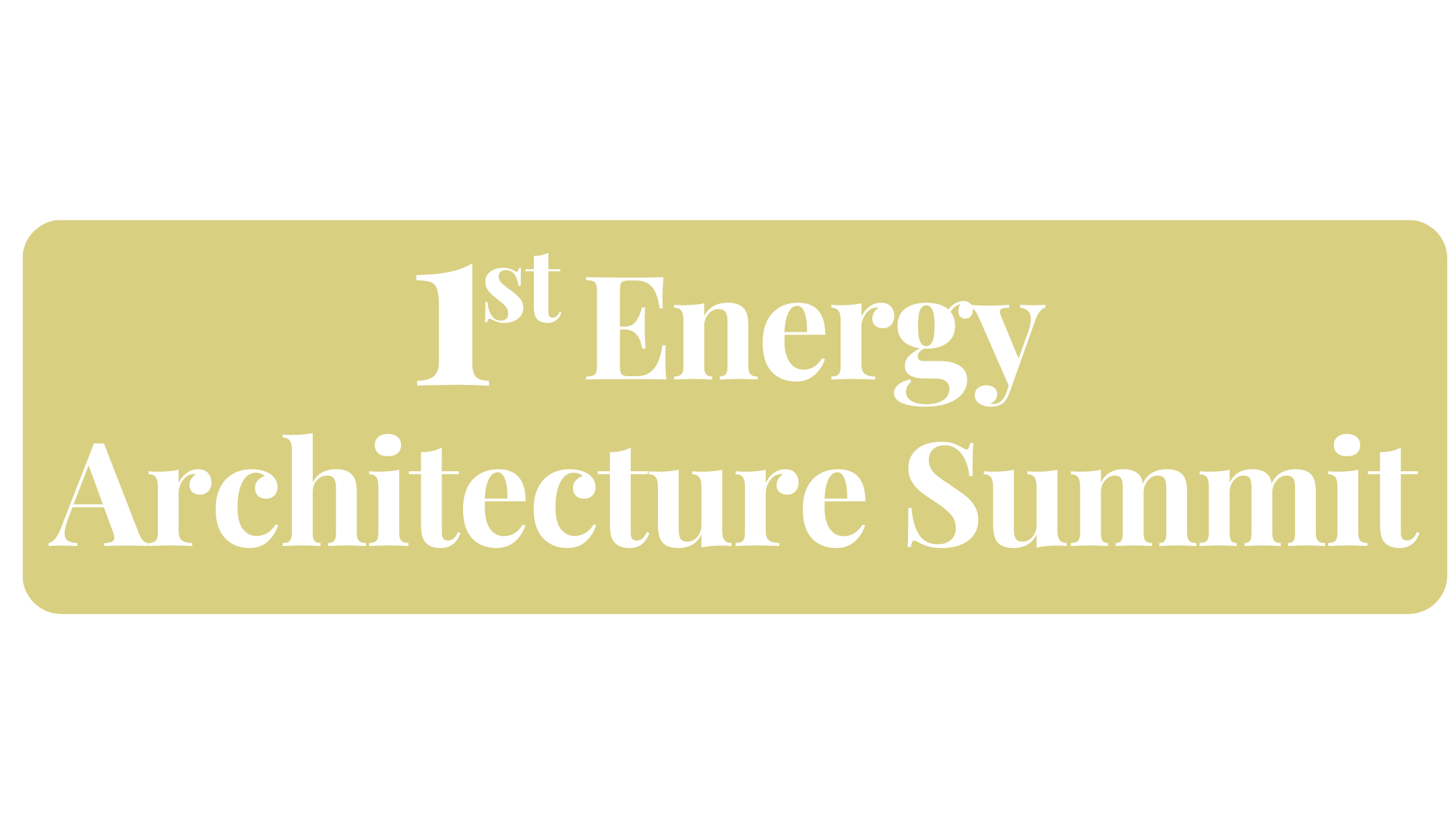 1st Energy Architecture Summit
